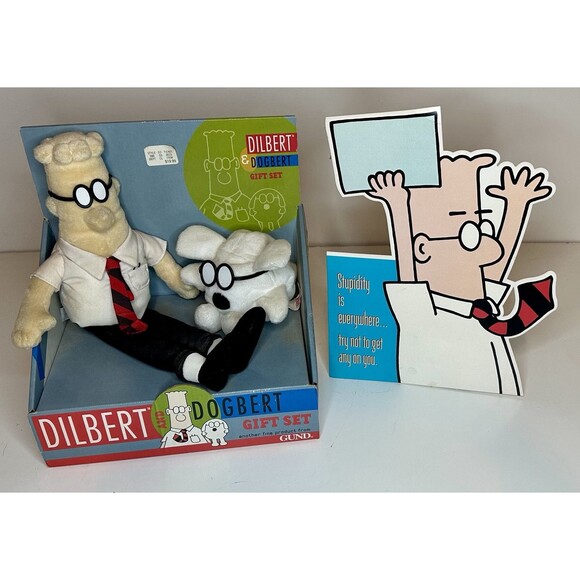 Gund | Other | Dilbert And Dogbert Gund Plush Figures Gift Set W ...
